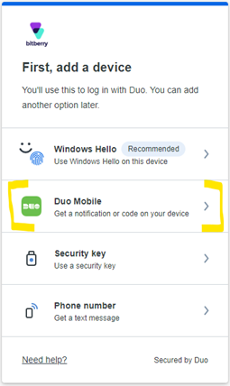 Installing and Setting Up Duo Mobile App on Mobile Devices. – Bitberry