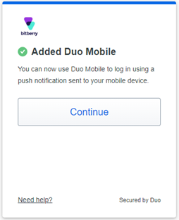 Installing and Setting Up Duo Mobile App on Mobile Devices. – Bitberry