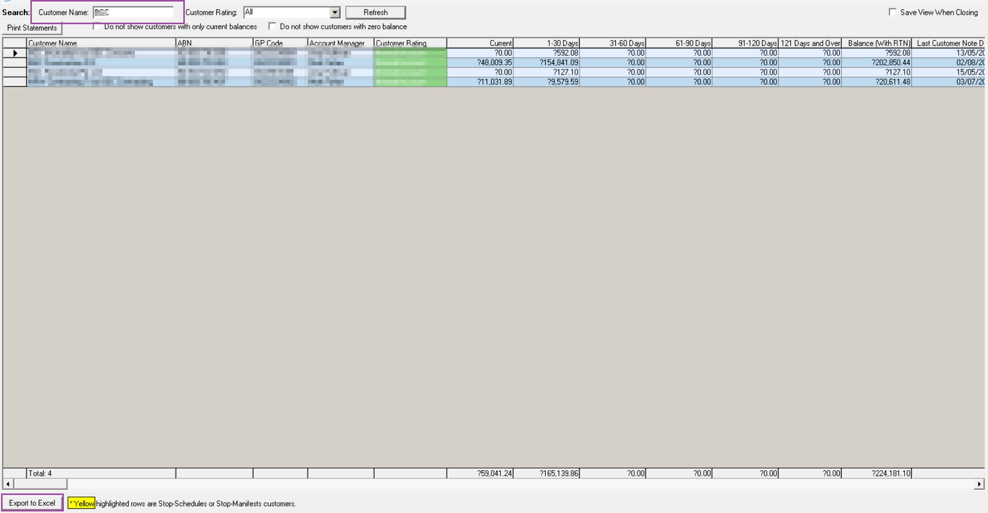 View Accounts Summary in Invoicer – Bitberry