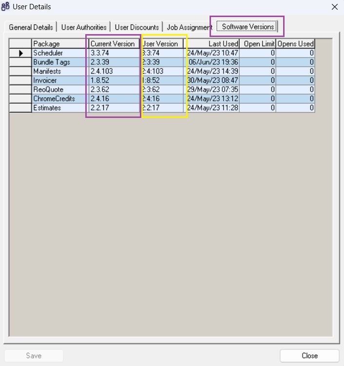 How to Check Software Versions in User Access Application – Bitberry
