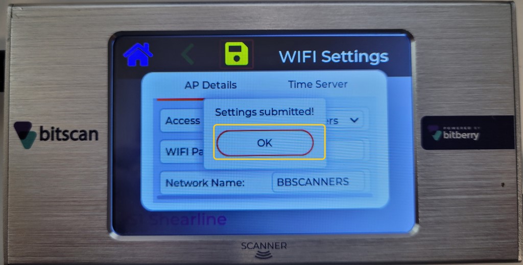 Joining Bitscan Touch Device to Network – Bitberry