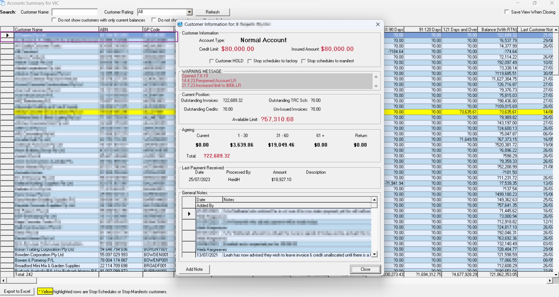 View Accounts Summary in Invoicer – Bitberry