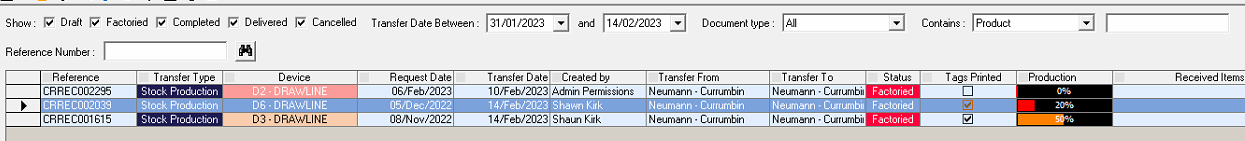 Changing Stock Production Date – Bitberry