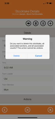 Delete a Stocktake – Bitberry
