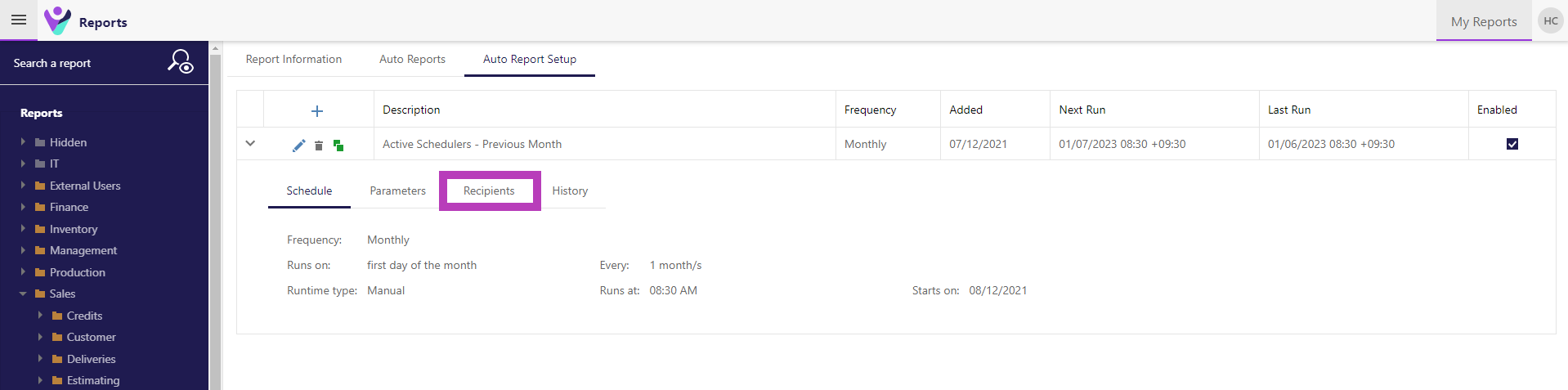 Remove Recipients from an Auto Report – Bitberry