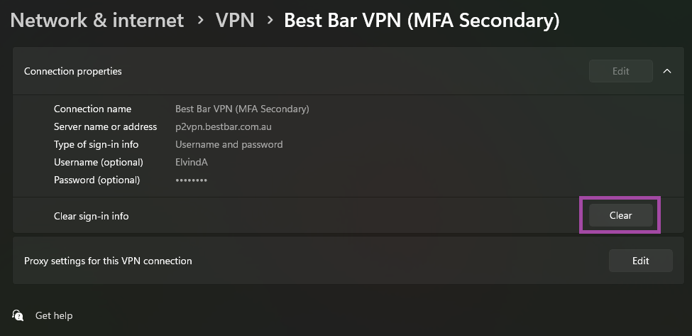 How to clear the VPN credentials in Windows 11 – Bitberry