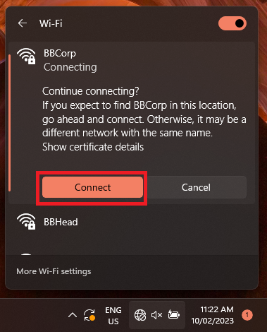 How to Connect to the BB-Corp Wifi Network – Bitberry