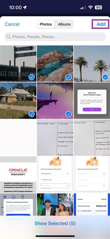 Selecting Multiple Images from the Gallery – Bitberry