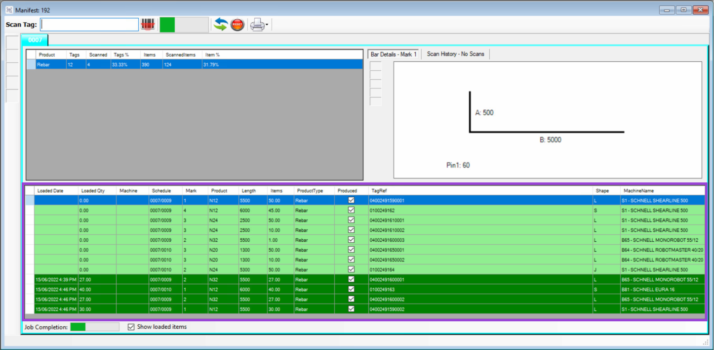 Scanning a Manifest in Elda LoadScan – Bitberry