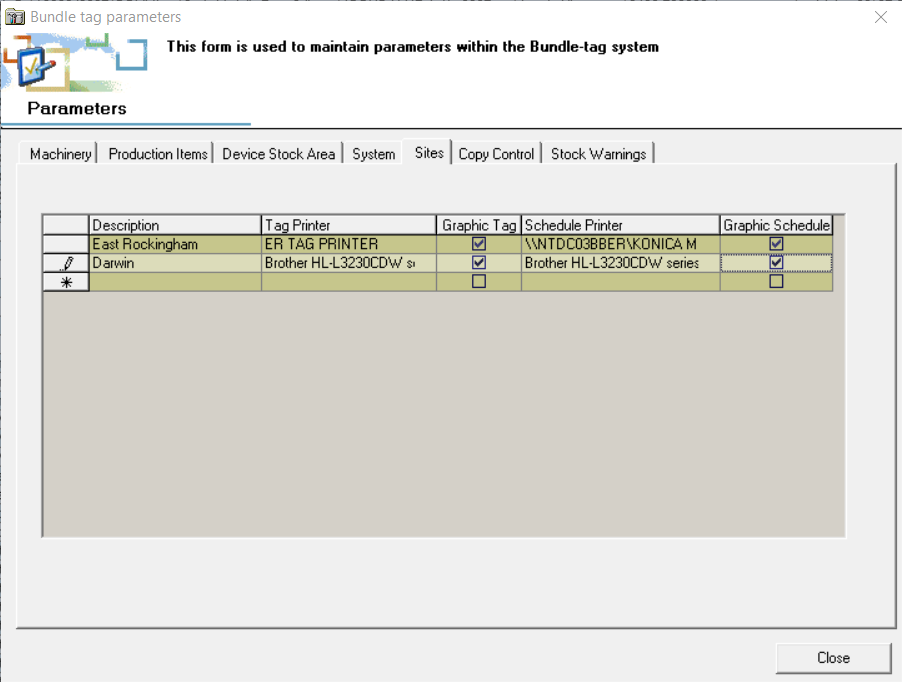 Setup Default Printers in Bundle Tags – Bitberry