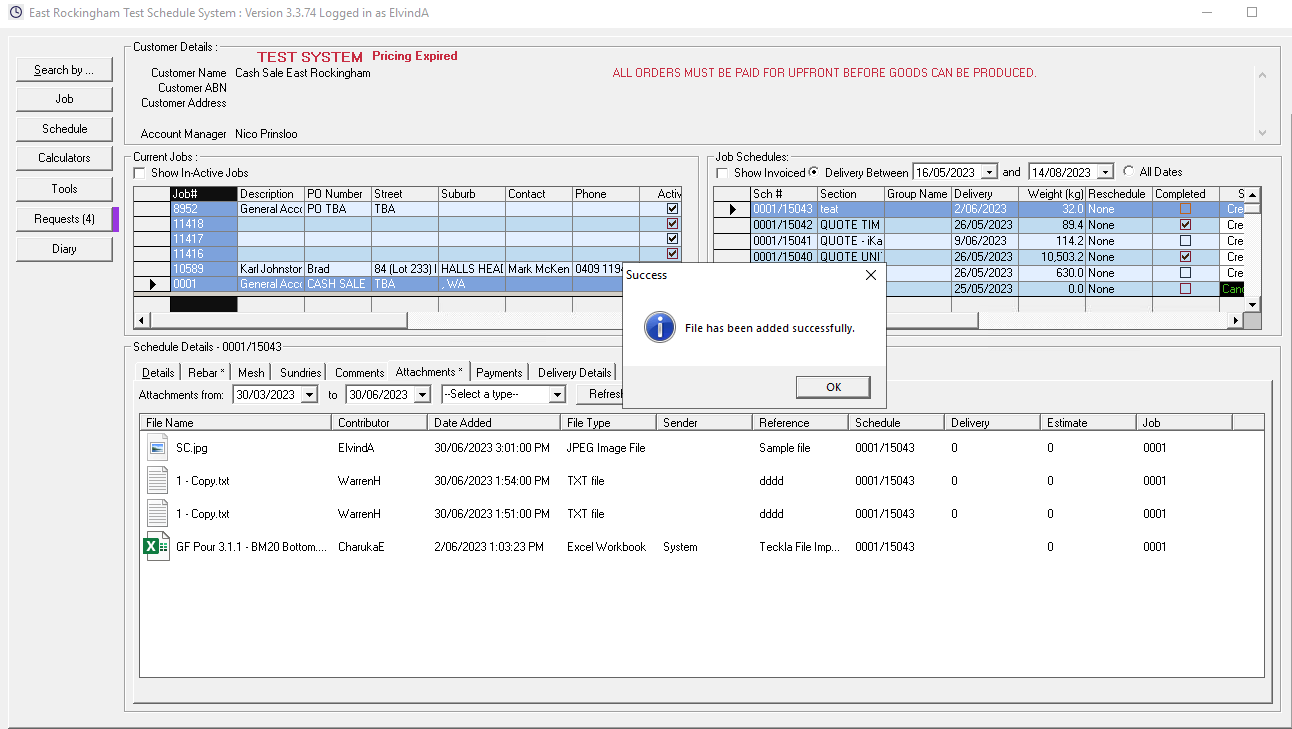 Adding Attachments to a Schedule – Bitberry
