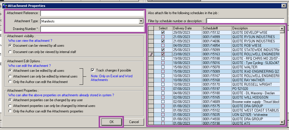 Adding Attachments to a Schedule – Bitberry