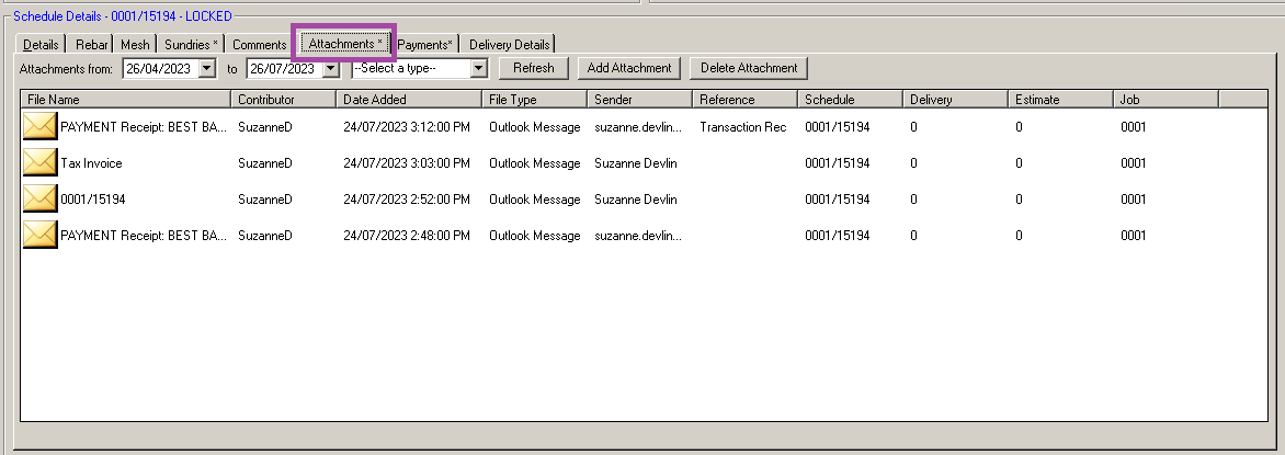 Adding Attachments to a Schedule – Bitberry