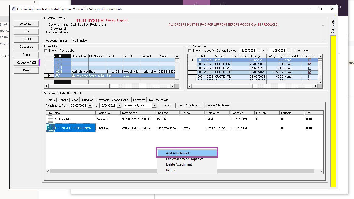 Adding Attachments to a Schedule – Bitberry